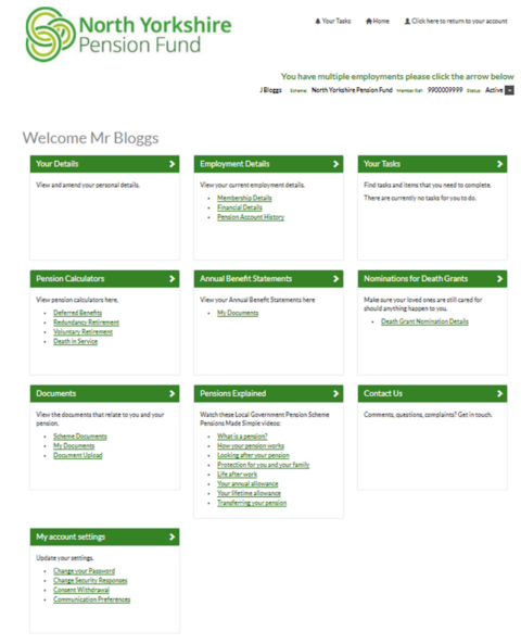 How to access My Pension Online > North Yorkshire Pension Fund